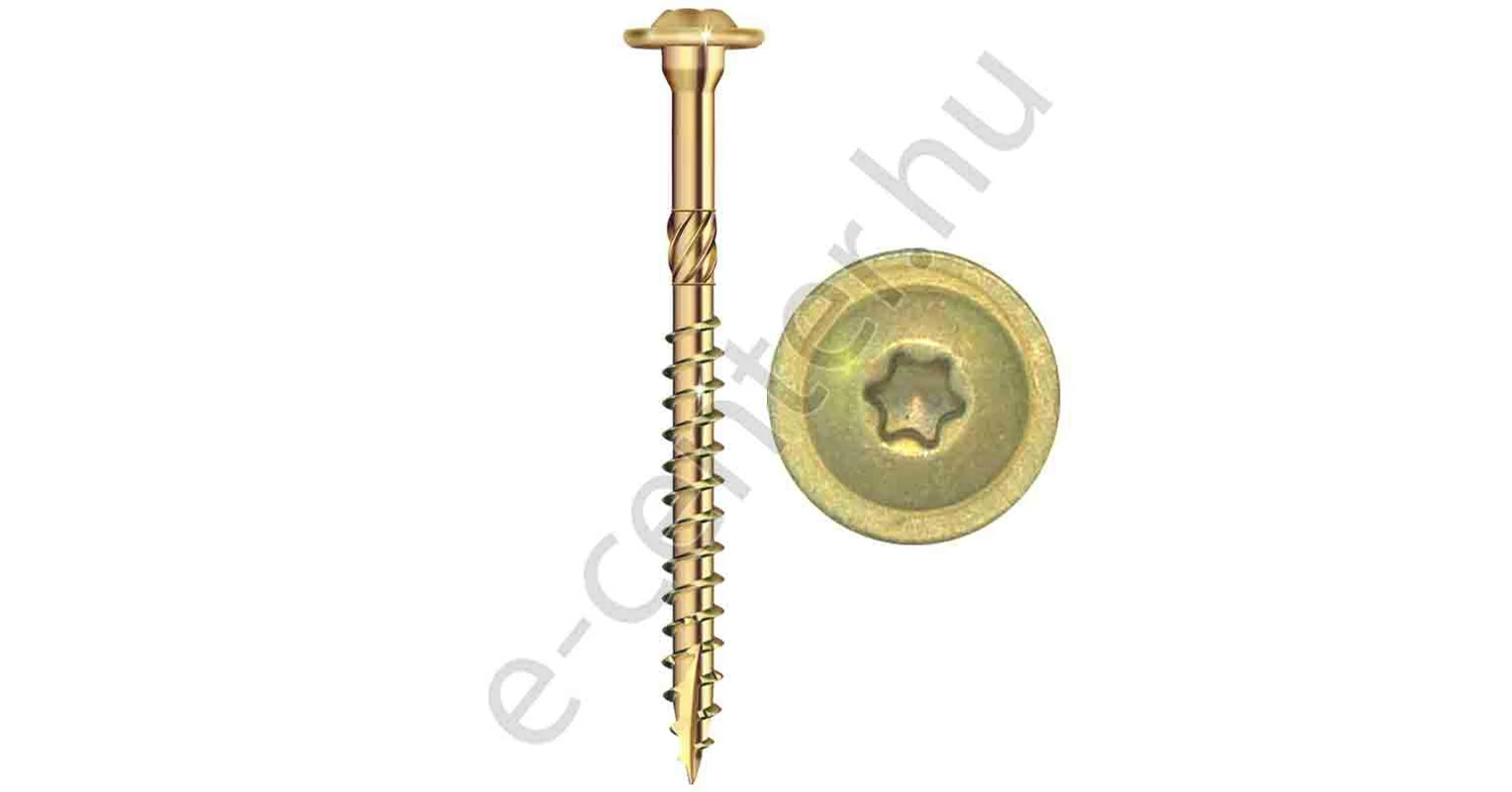Faszerkezet építő csavar laposfejű 6x140 tányérfejű